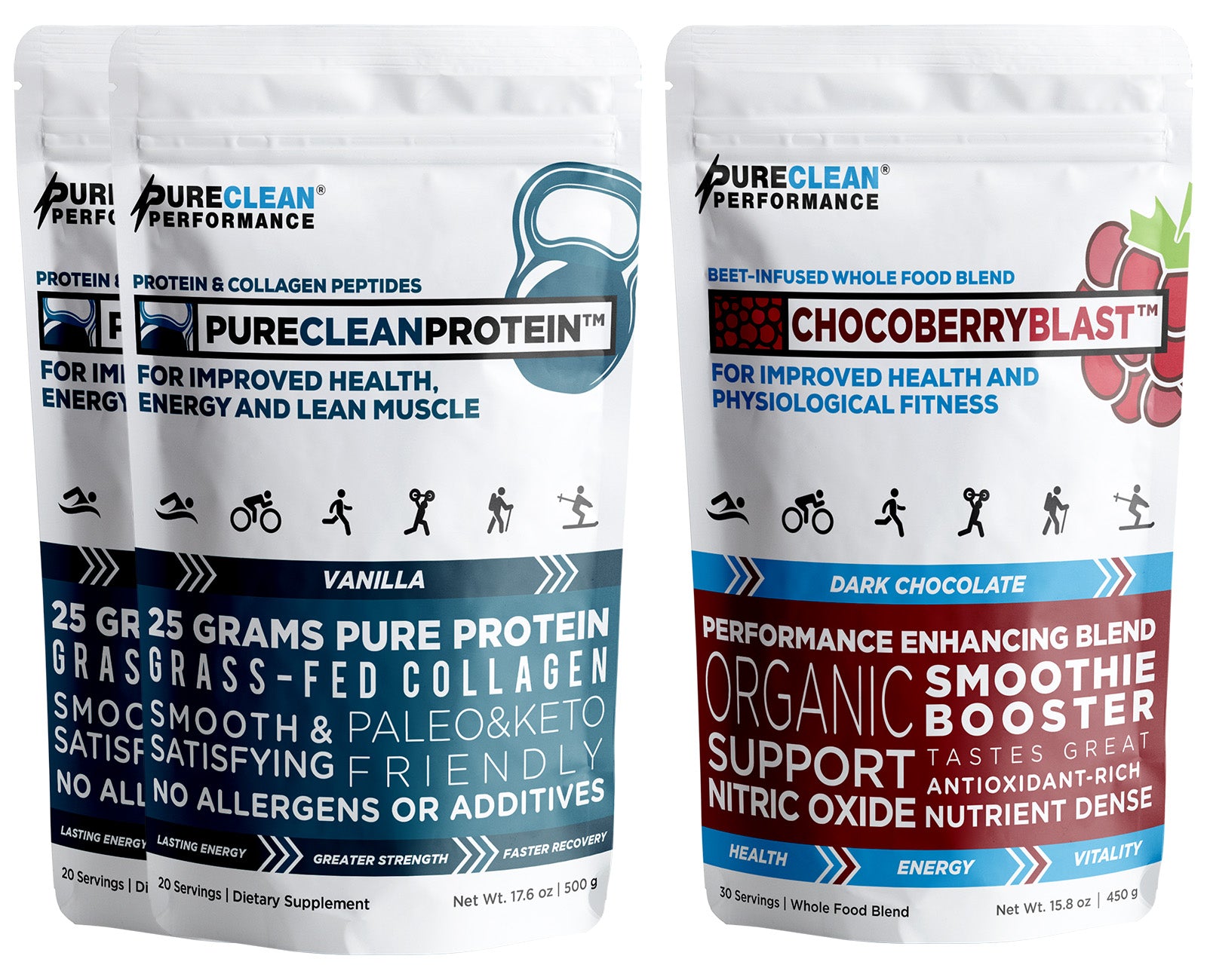 CHOCOBERRY™ + 2 BAGS PURECLEAN PROTEIN™ STACK – PureClean Performance
